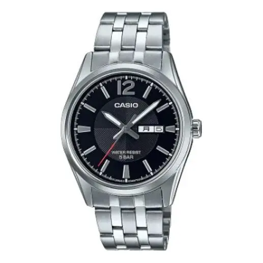 Casio Analog Quartz Watch With Stainless Steel Strap - Black