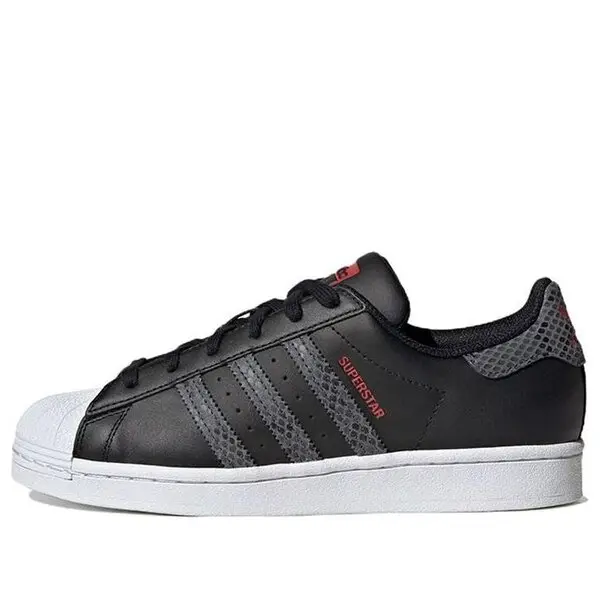 Adidas Originals Superstar Low Top Sneakers - Black/white/red