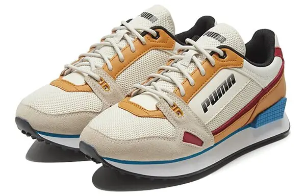 PUMA Mile Rider Rf Low Top Sneakers - Khaki/white/yellow