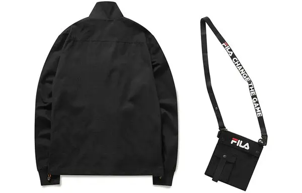FILA FUSION Stand Collar Woven Jacket With Multiple Cargo Pockets
