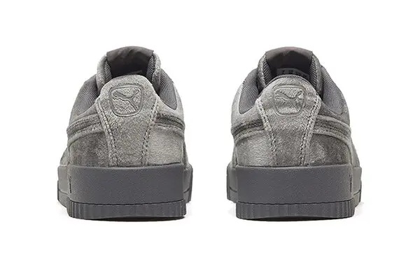 PUMA Carina Velvet Low Top Sneakers - Grey/silver