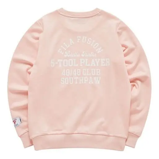 FILA FUSION Logo Print Crewneck Sweatshirt - Tan