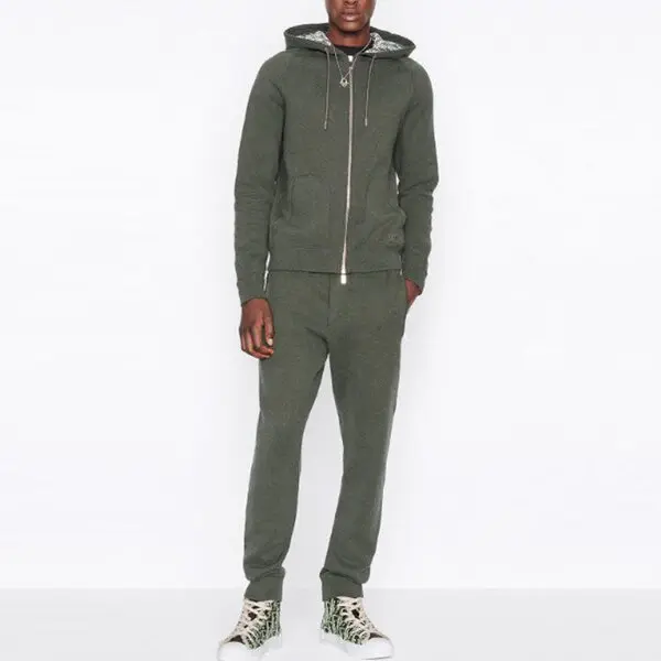 Dior Cashmere Blend Knit Hooded Zip-up Jacket - Tan