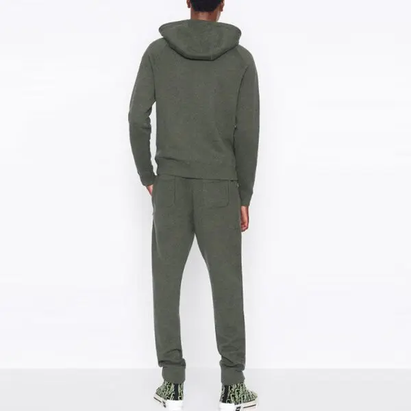 Dior Cashmere Blend Knit Hooded Zip-up Jacket - Tan