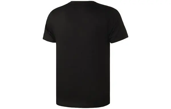 PUMA Large Logo Printing Sports Loose Round Neck Short Sleeve Black - Default Color