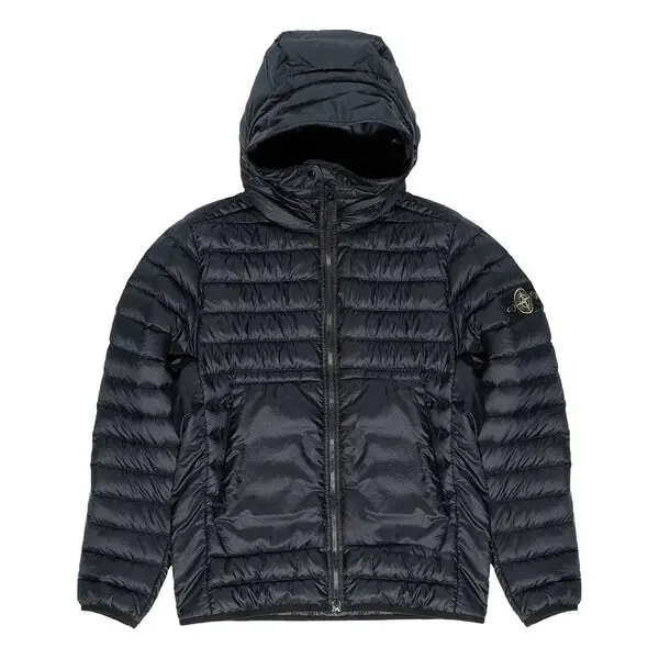 Stone Island Quilted Down Jacket - Navy
