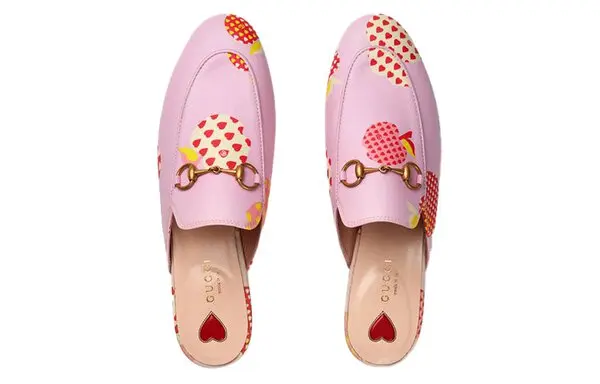 Gucci Princetown Horsebit Mules - Pink/orange