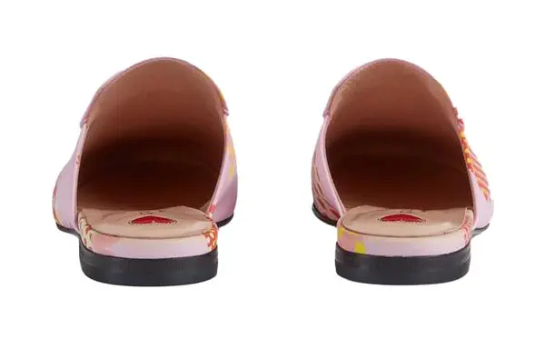 Gucci Princetown Horsebit Mules - Pink/orange