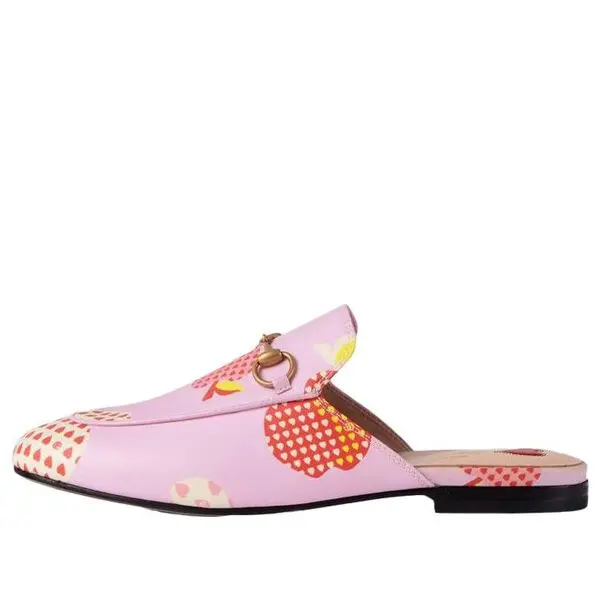 Gucci Princetown Horsebit Mules - Pink/orange