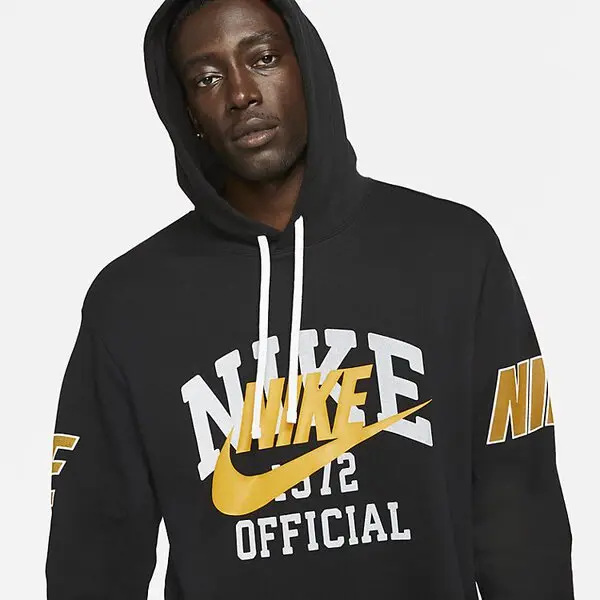 Nike French Terry Pullover Hoodie - Black