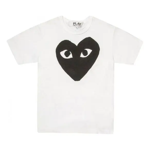 Play Comme Des Garcon Black Heart Logo T-shirt - White