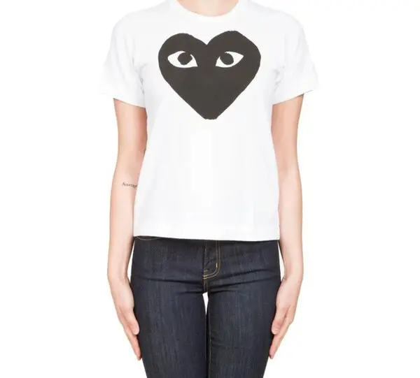 Play Comme Des Garcon Black Heart Logo T-shirt