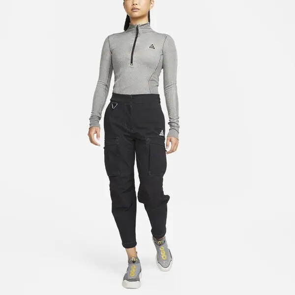 Nike Steeple Rock Half Zipper Slim Fit Long Sleeve T-shirt - Grey