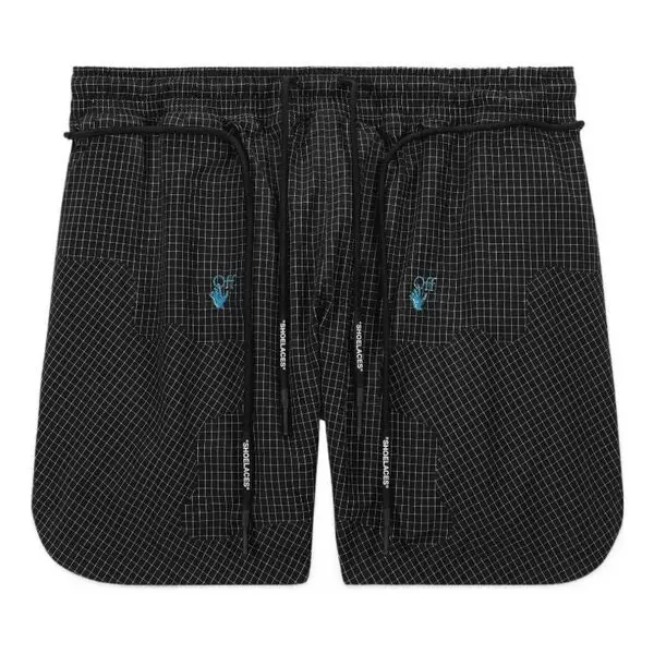 Nike X Off-white Woven Plaid Shorts - Black