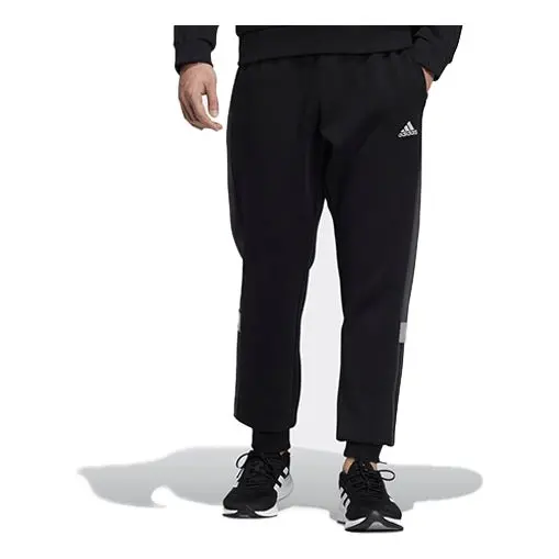 Adidas Side Stripe Contrasting Colors Bundle Feet Sports Pants/trousers/joggers Black - Default Color