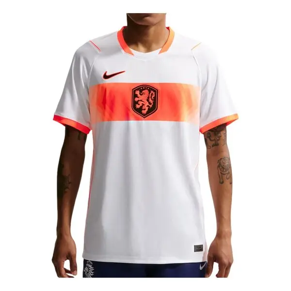 Nike Netherlands 2026 Stadium Away Replica Dri-fit Jersey - White/hyper Crimson