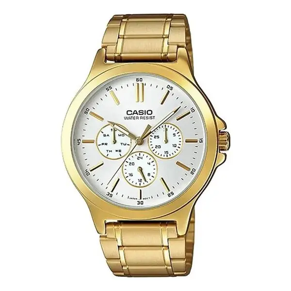 Casio Quartz Water Resist Gold-tone Analog Watch - Goldwhite