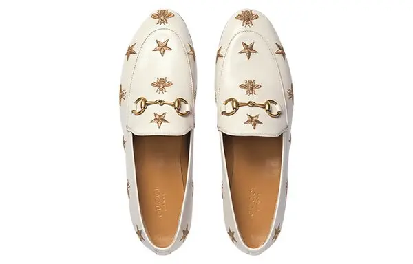 Gucci Jordaan Embroidered Leather Loafers - Default Color