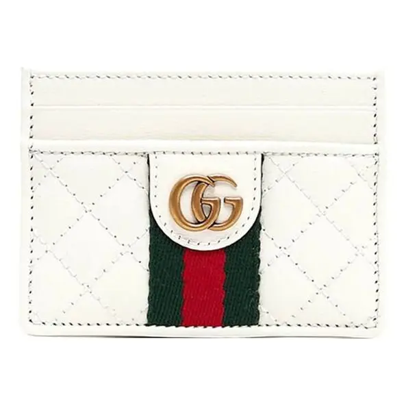 Gucci Cowhide Card Package - White/red/green