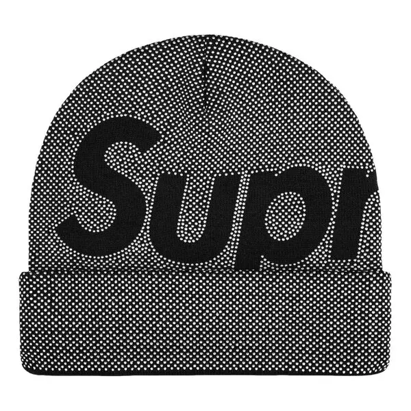 Supreme Studded Knockout Big Logo Beanie - Black