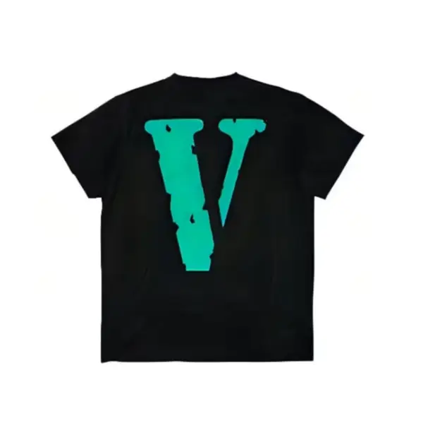 VLONE Large V Alphabet Short Sleeve Tee 'black Green - Black/green