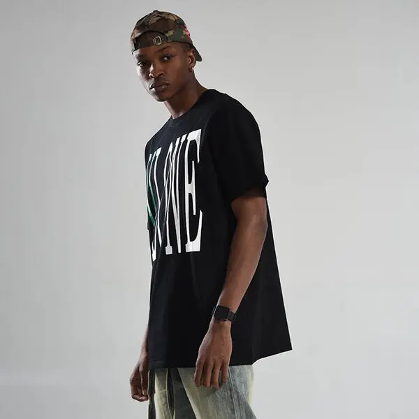 VLONE Large V Alphabet Short Sleeve Tee 'black Green - Black/green