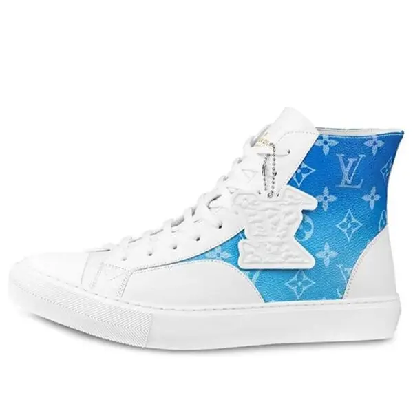 LOUIS VUITTON Tattoo Ankle Sneakers - White/blue