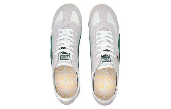 PUMA Roma '68 Nylon Low Top Sneakers - White/green
