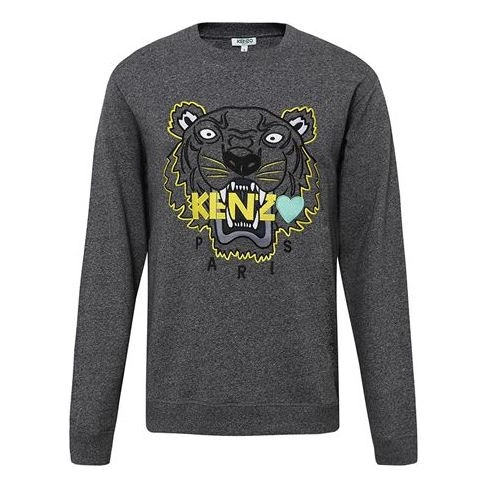 Kenzo Embroidered Tiger Head Sweatshirt - Grey