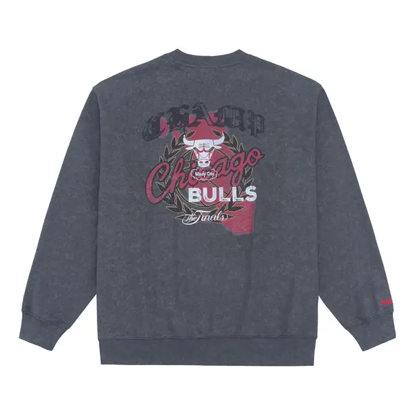 Mitchell & Ness X Nba Chicago Bulls Small Logo Sweatshirt 'grey