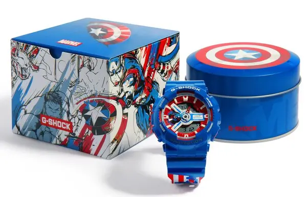 Casio G-shock Analog-digital Watch - Redbluewhite