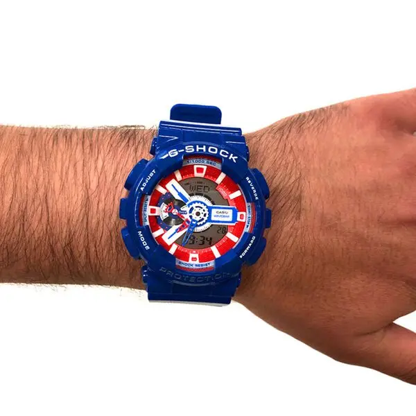 Casio G-shock Analog-digital Watch - Redbluewhite