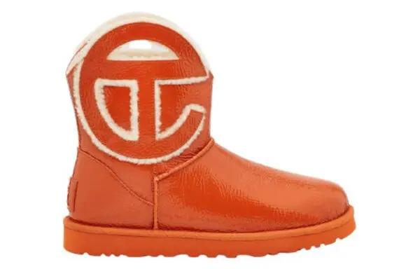 UGG X Telfar Logo Mini Crinkle Boots - Orange
