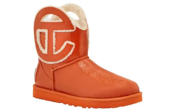UGG X Telfar Logo Mini Crinkle Boots - Orange