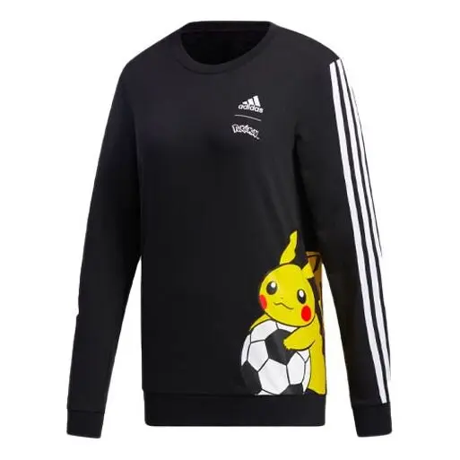 Adidas X Pokemon Graphic Crewneck Sweatshirt - Black