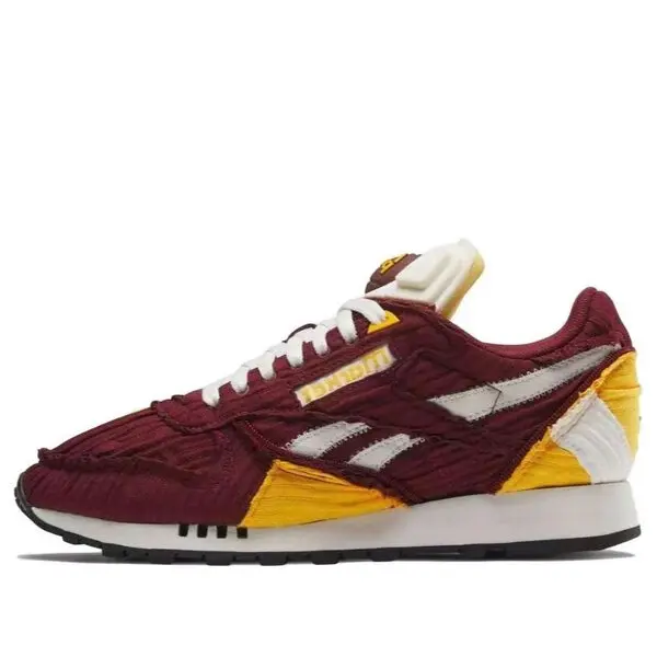 REEBOK Market X Classic Leather Pump Sneakers - Classic Burgundy/collegiate Gold/chalk