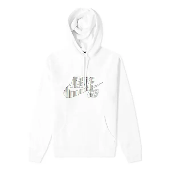 Nike Stripes Popover Hoodie - White