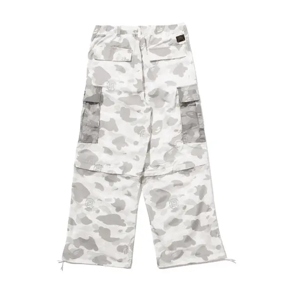 A BATHING APE X Clot Camo Detachable Cargo Pants - White