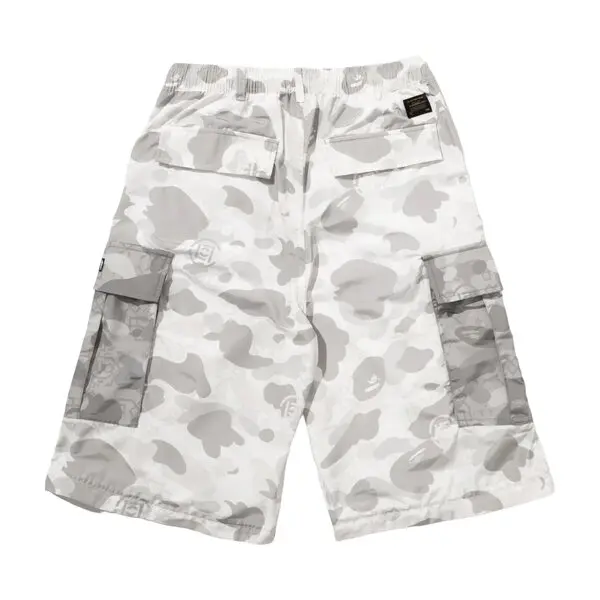 A BATHING APE X Clot Camo Detachable Cargo Pants - White