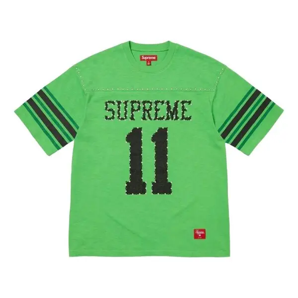 Supreme Ss26 Studded S/s Football T-shirt - Green