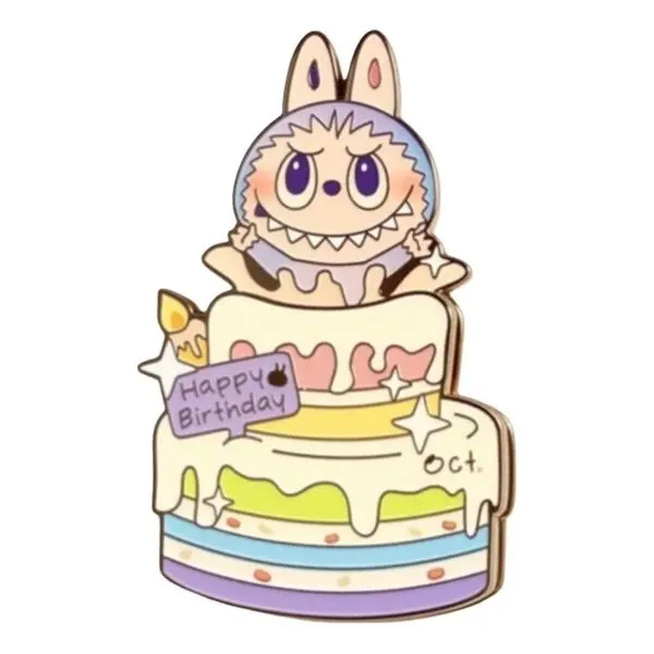 POP MART Labubu Birthday Badge - Multi-color
