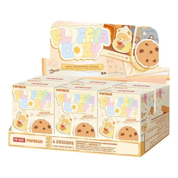 POP MART Pop Bean Fluffy And Cozy Fridge Magnet Sealed Case - Multi-color