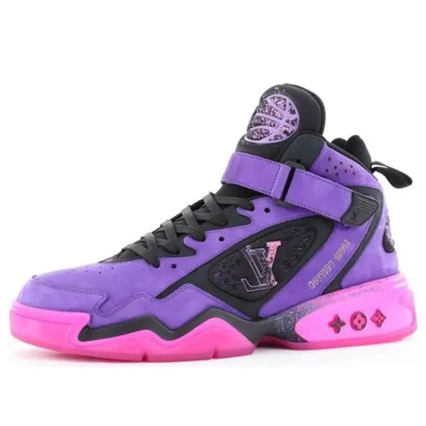 LOUIS VUITTON Trainer 2 High-top Sneakers - Purple/black/pink