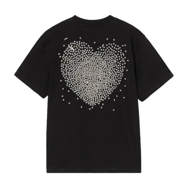 Carhartt Work In Progress Short Sleeve T-shirt With Heart Detail - Black