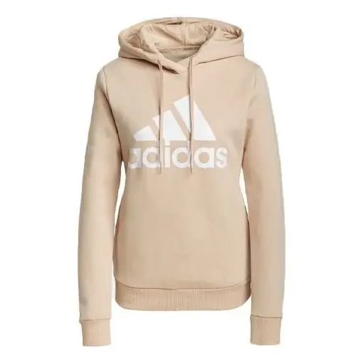 Adidas Logo Printing Hoodie - Tan