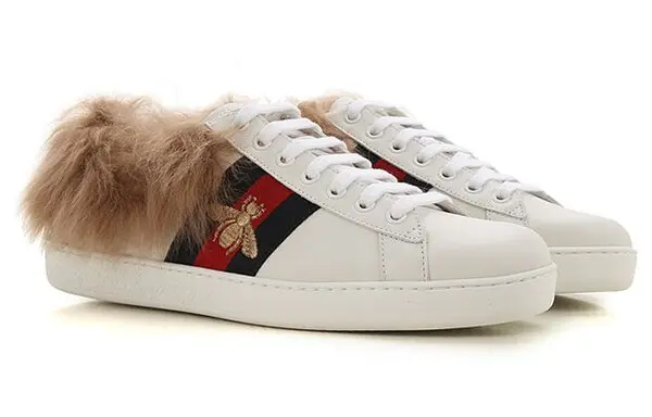 Gucci Ace Wool Embroidered Bee Sneakers