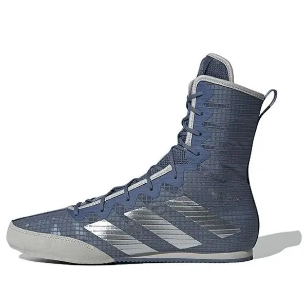 Adidas Box Hog 4 High Top Sneakers - Gray/blue