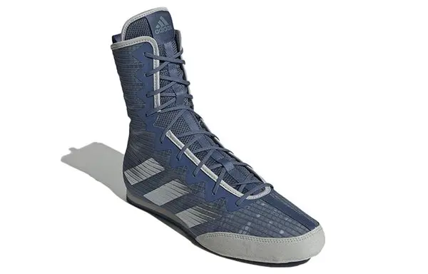 Adidas Box Hog 4 High Top Sneakers - Gray/blue