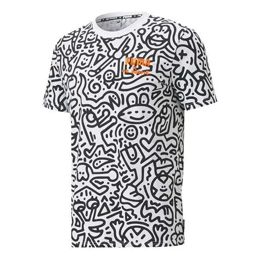 PUMA X Mr Doodle Aop Tee Short Sleeve - White