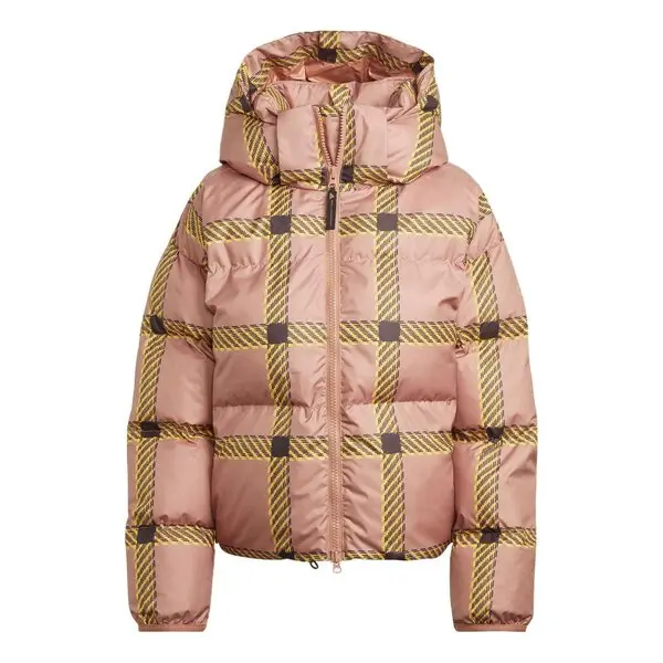 Adidas Puffer Jacket With Checked Print
